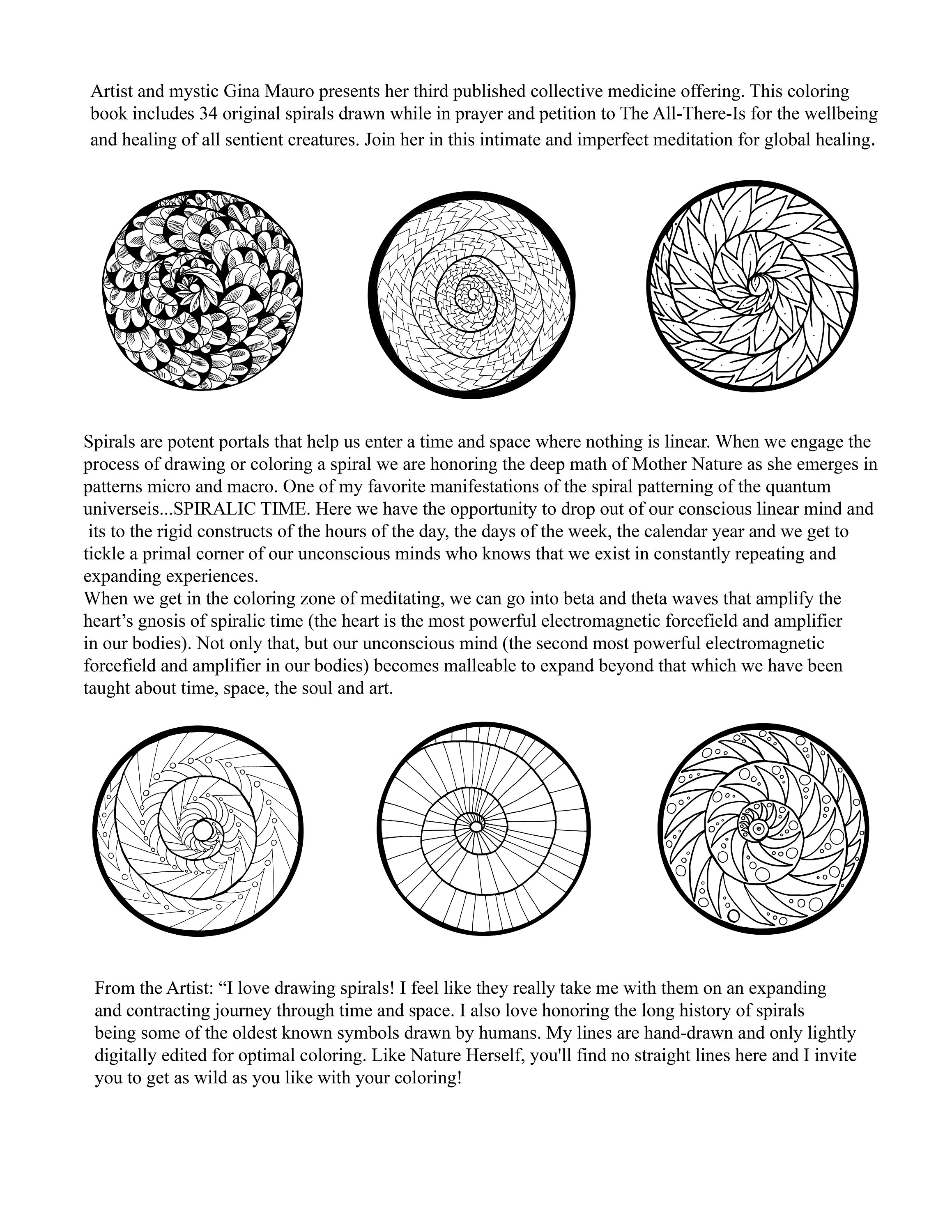 Digital Coloring Book Homegrown Portals Hand Drawn Spiral - Etsy