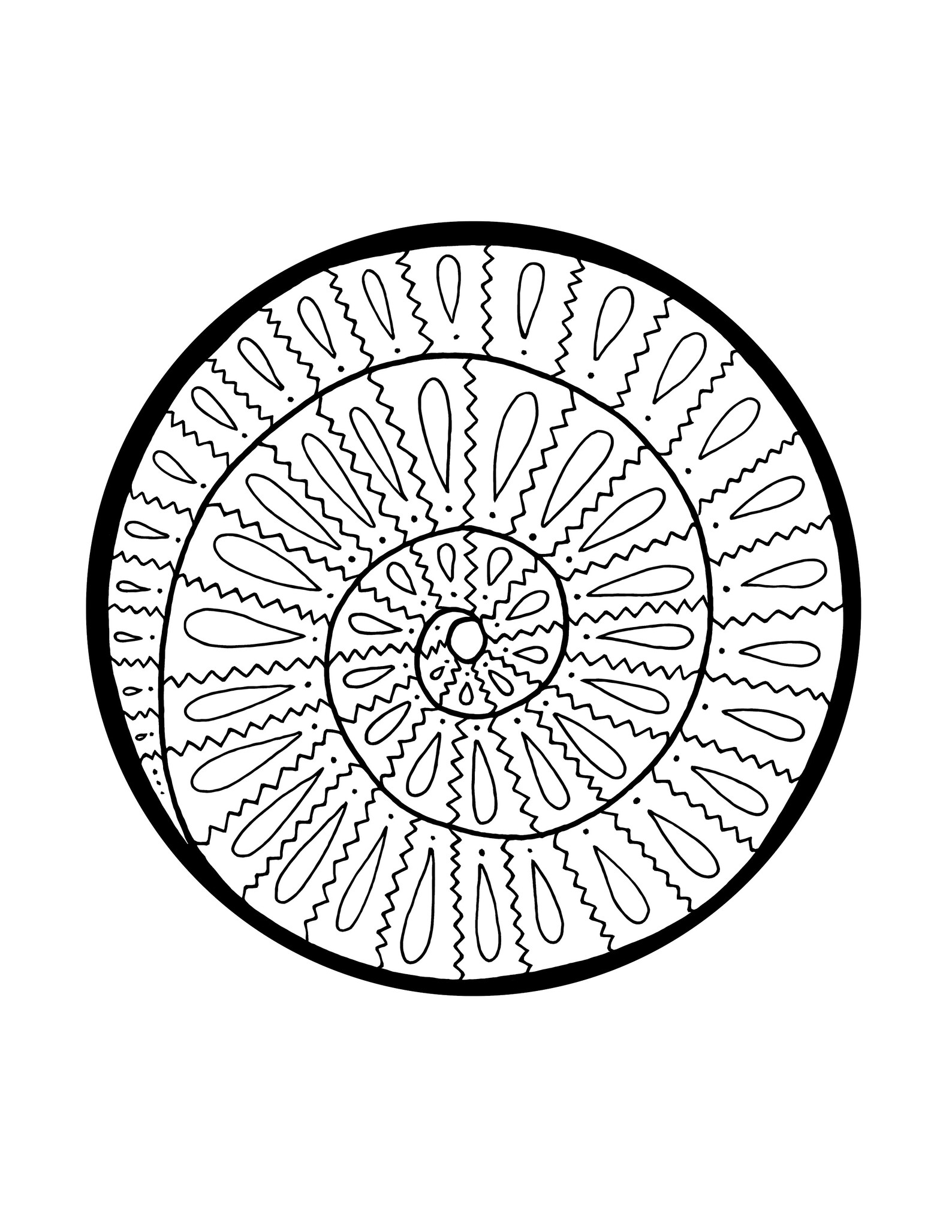 Digital Coloring Book - Homegrown Portals - Hand Drawn Spiral Coloring ...