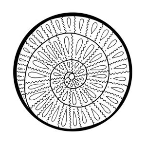 Digital Coloring Book - Homegrown Portals - Hand Drawn Spiral Coloring ...