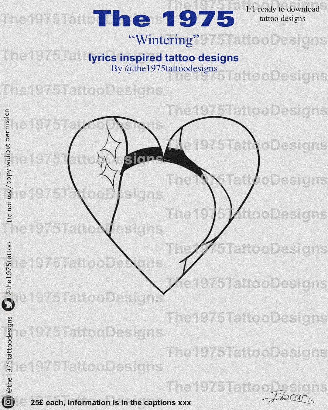 The 1975 Wintering Inspired Tattoo Design Daily Lyric Designs by ...