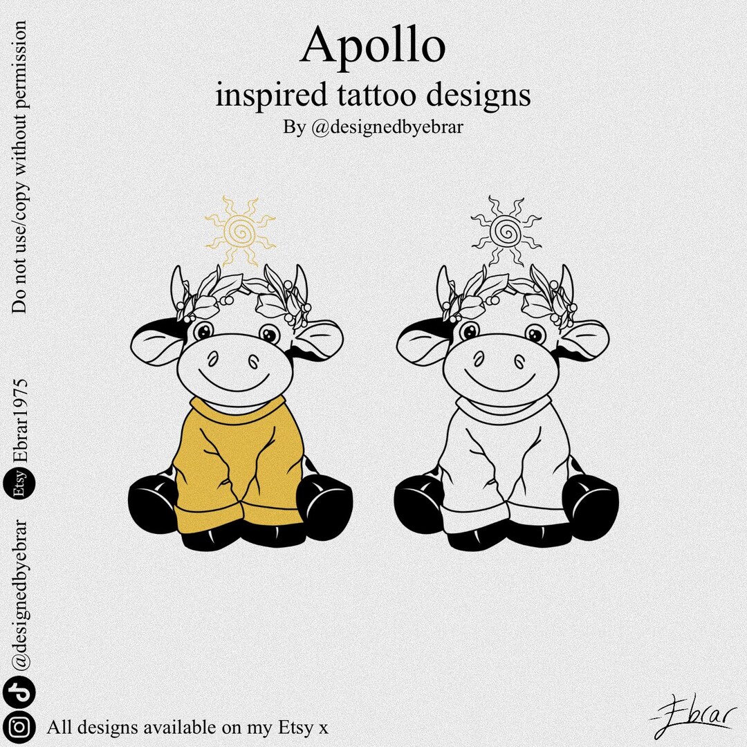 Apollo's Cows Inspired Digital Tattoo Design Files/personal Use ...