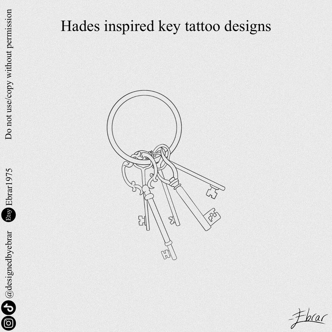 Hades Inspired Keys Artwork Digital Tattoo Design Files/personal Use ...