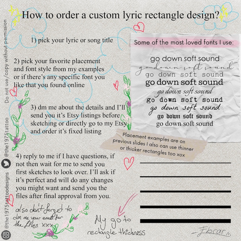 1975 Custom Lyrics Box Tattoo Designs by the1975tattoodesigns on ...