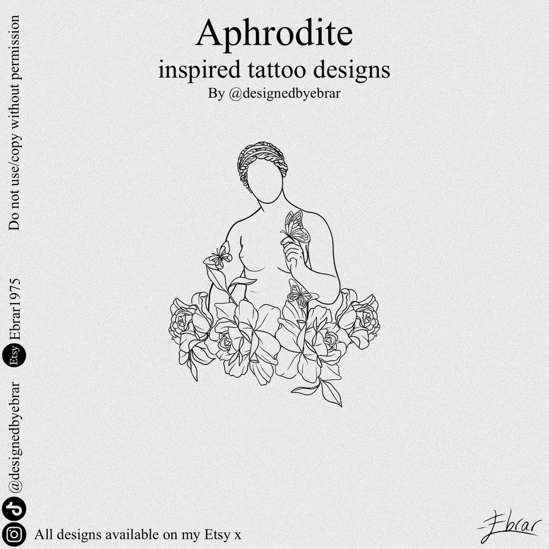 Aphrodite Inspired Digital Tattoo Design Files/personal Use Printable ...