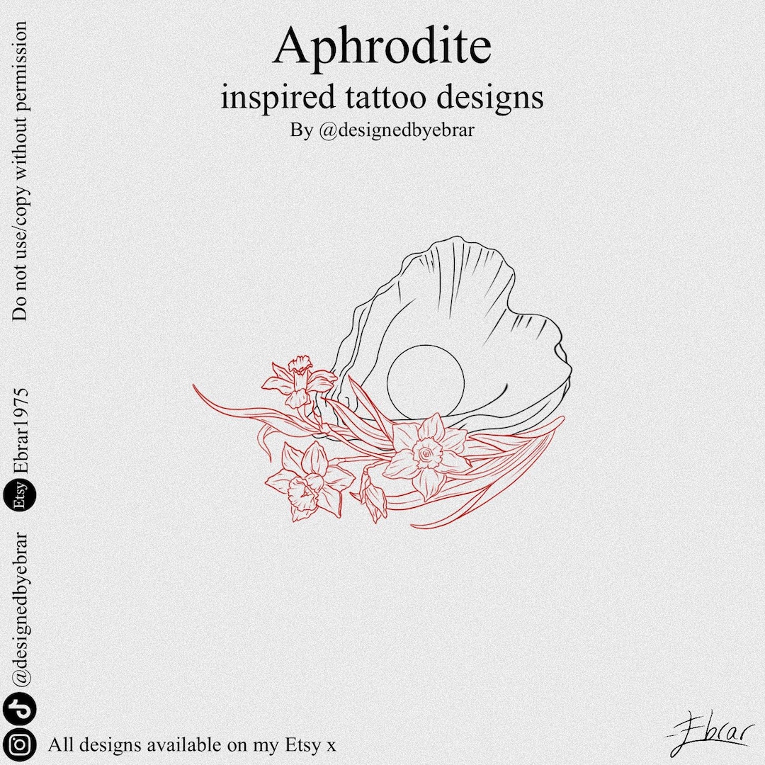 Aphrodite Narsissius Inspired Digital Tattoo Design Files/personal Use ...