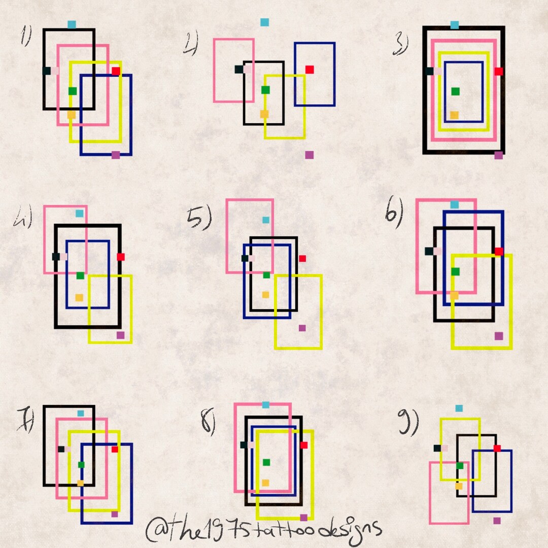 1975 Custom All Era/albums Box Tattoo Designs by @the1975tattoodesigns ...