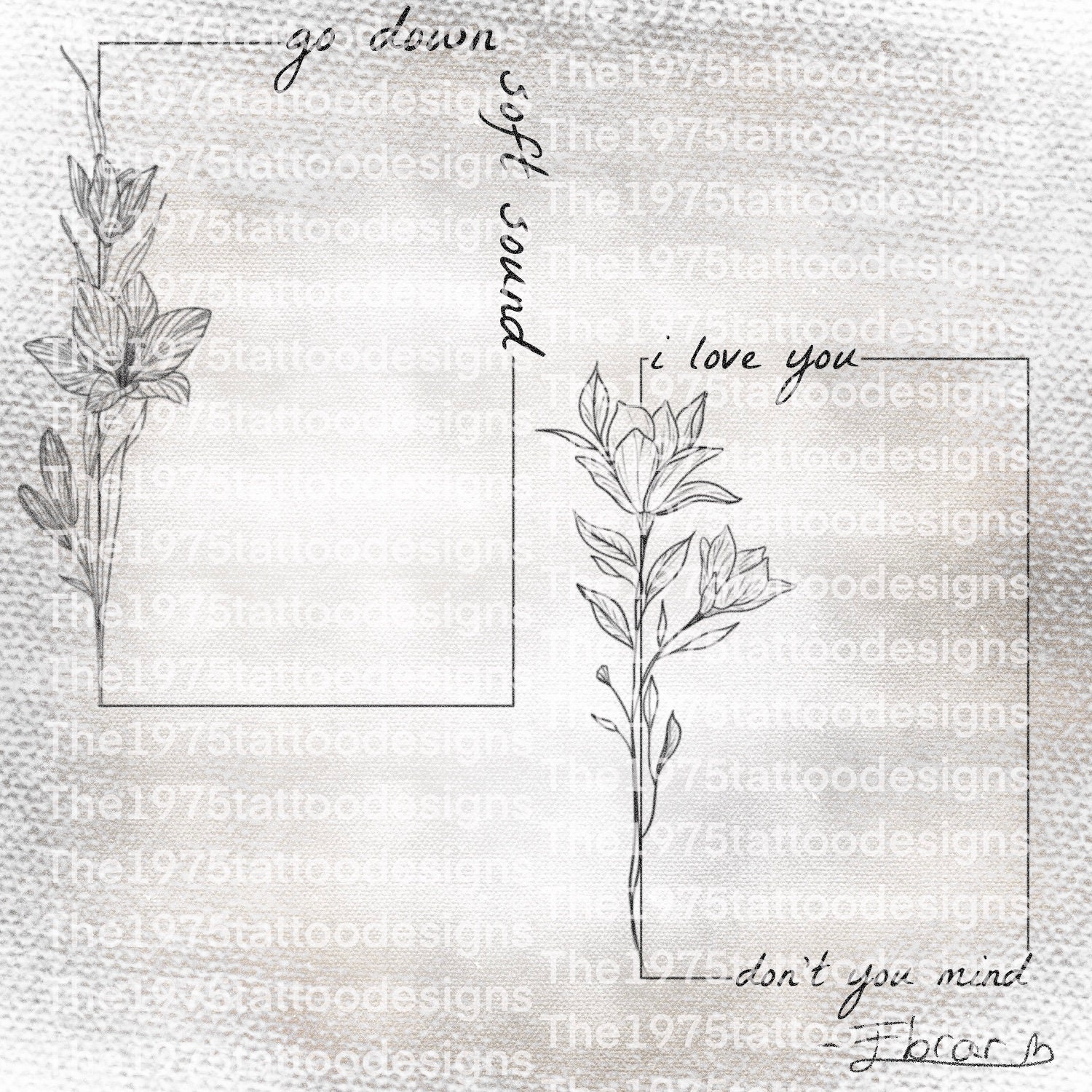 The 1975 Flower Box/rectangle Tattoo Design - Etsy UK