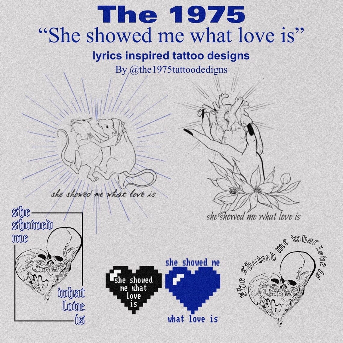 1975 Daily Lyric Designs by @the1975tattoodesigns on Instagram - Etsy