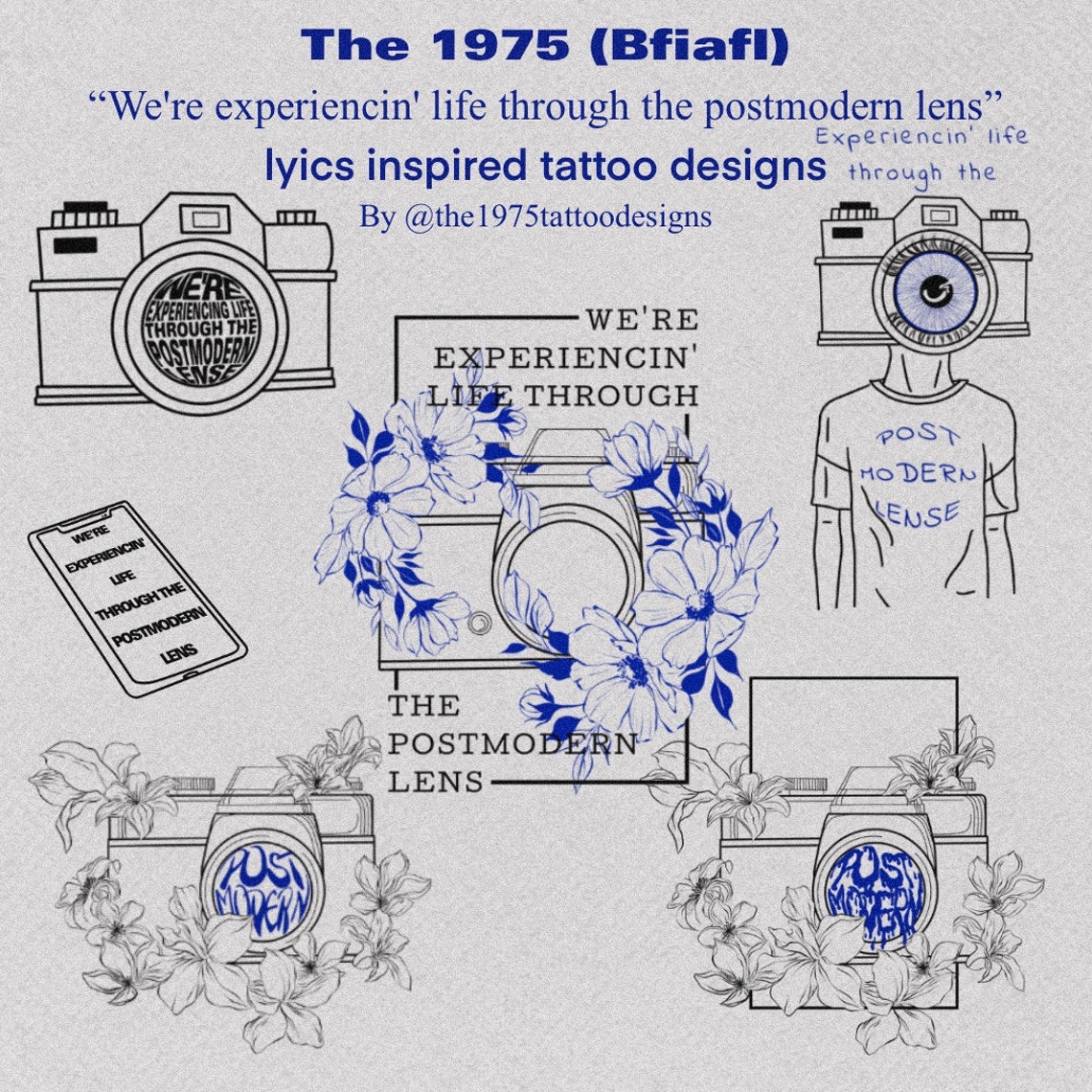 1975 Daily Lyric Designs by @the1975tattoodesigns on Instagram - Etsy
