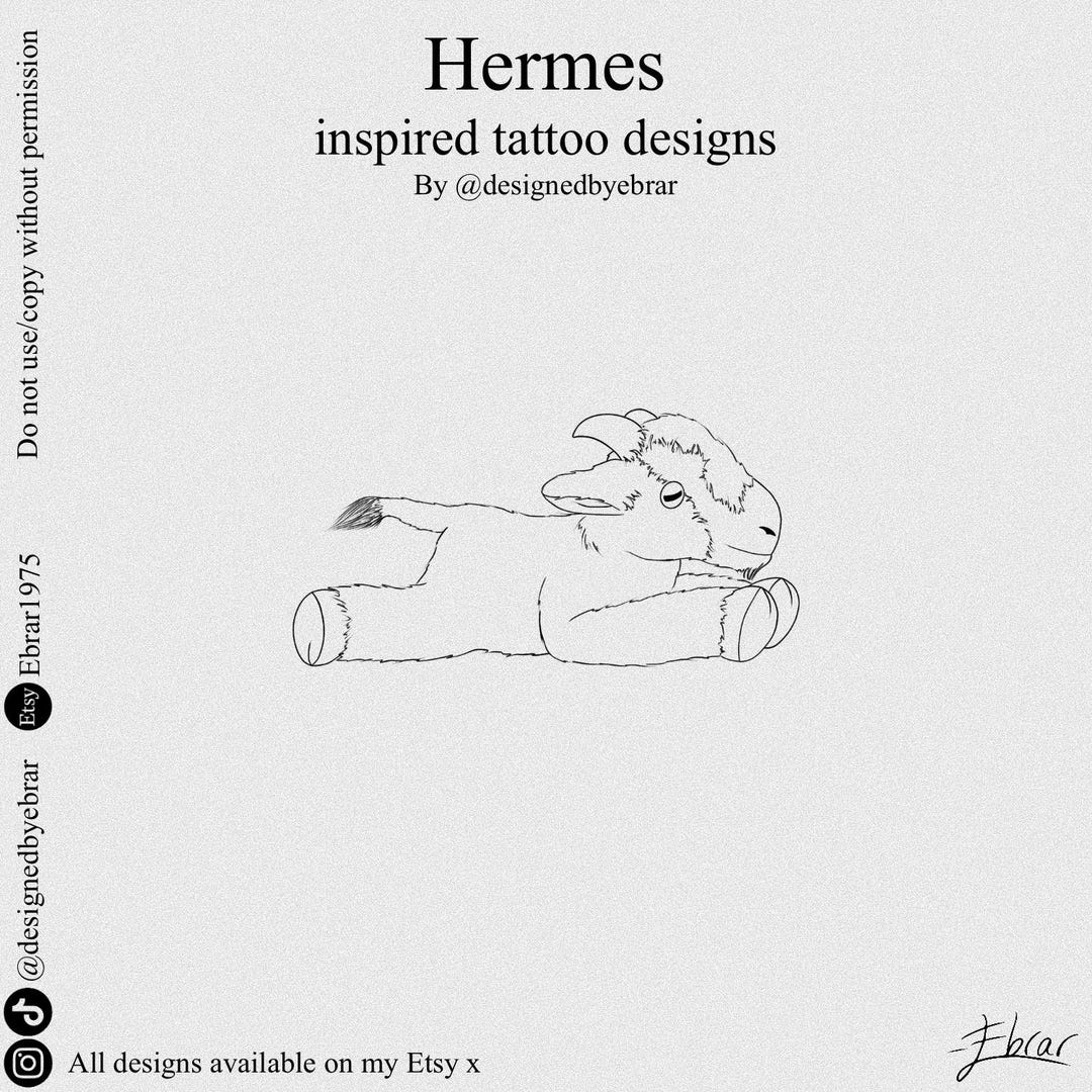 Hermes Goat Digital Tattoo Design Files/personal Use Printable Files-deity Tattoo, Hellenist ...