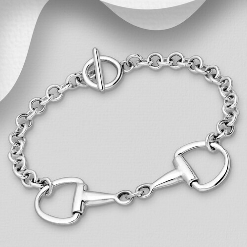 Equestrian Snaffle Bit Bracelet Horse Sterling Silver - Etsy