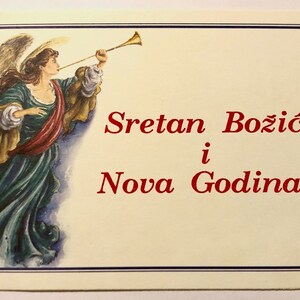 Angel's Greetings Croatian Christmas Notecard - Etsy