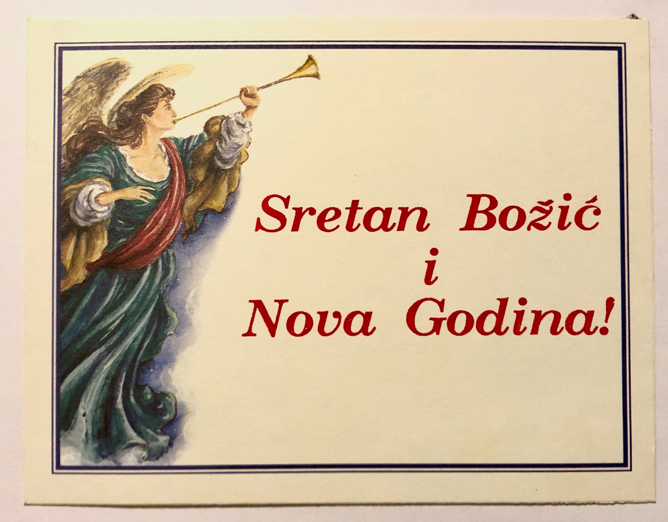 Angel's Greetings Croatian Christmas Notecard - Etsy