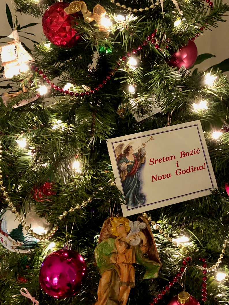 Angel's Greetings Croatian Christmas Notecard - Etsy