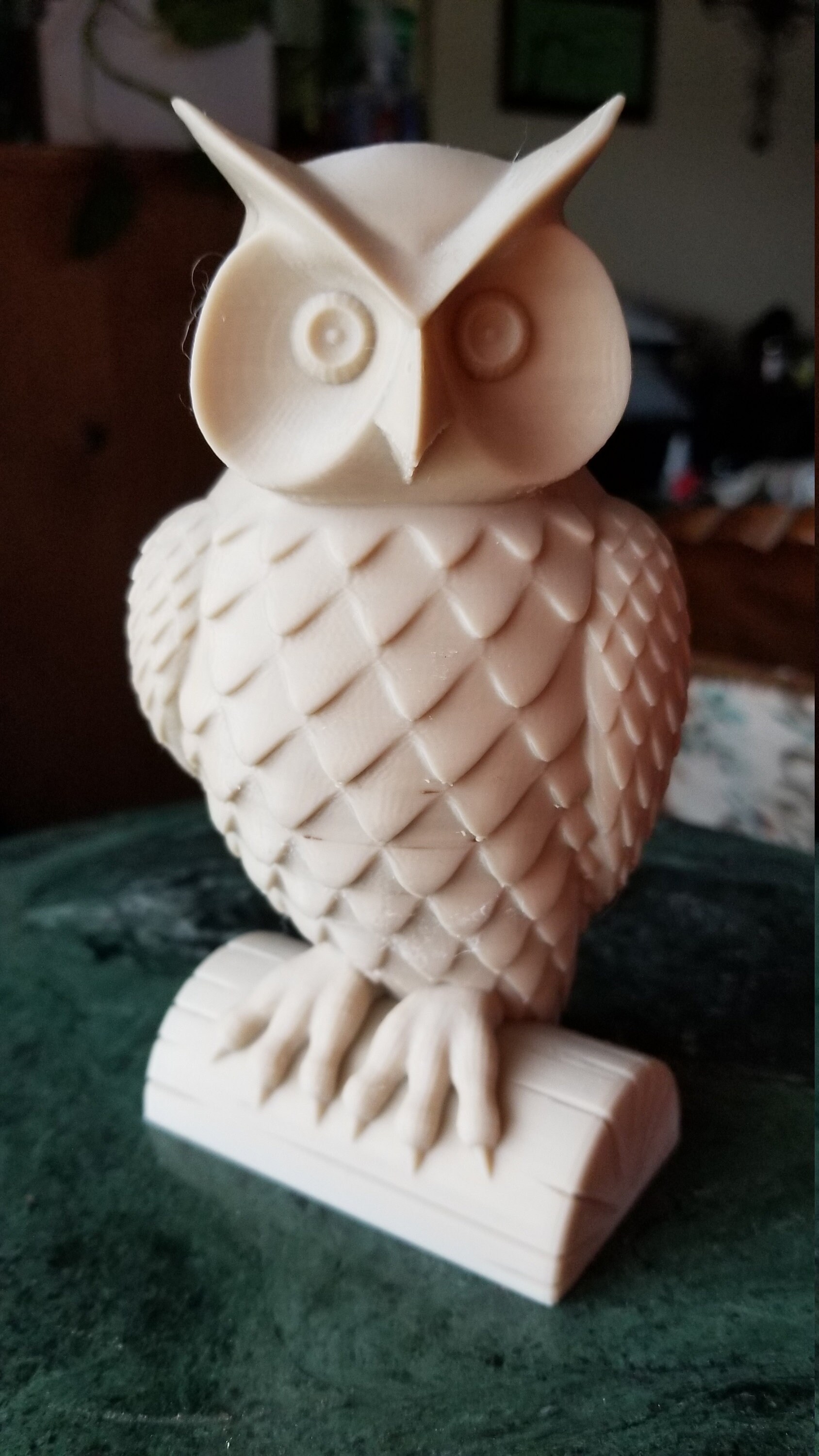 Owl Statue in Stone Fleck Filament - Etsy