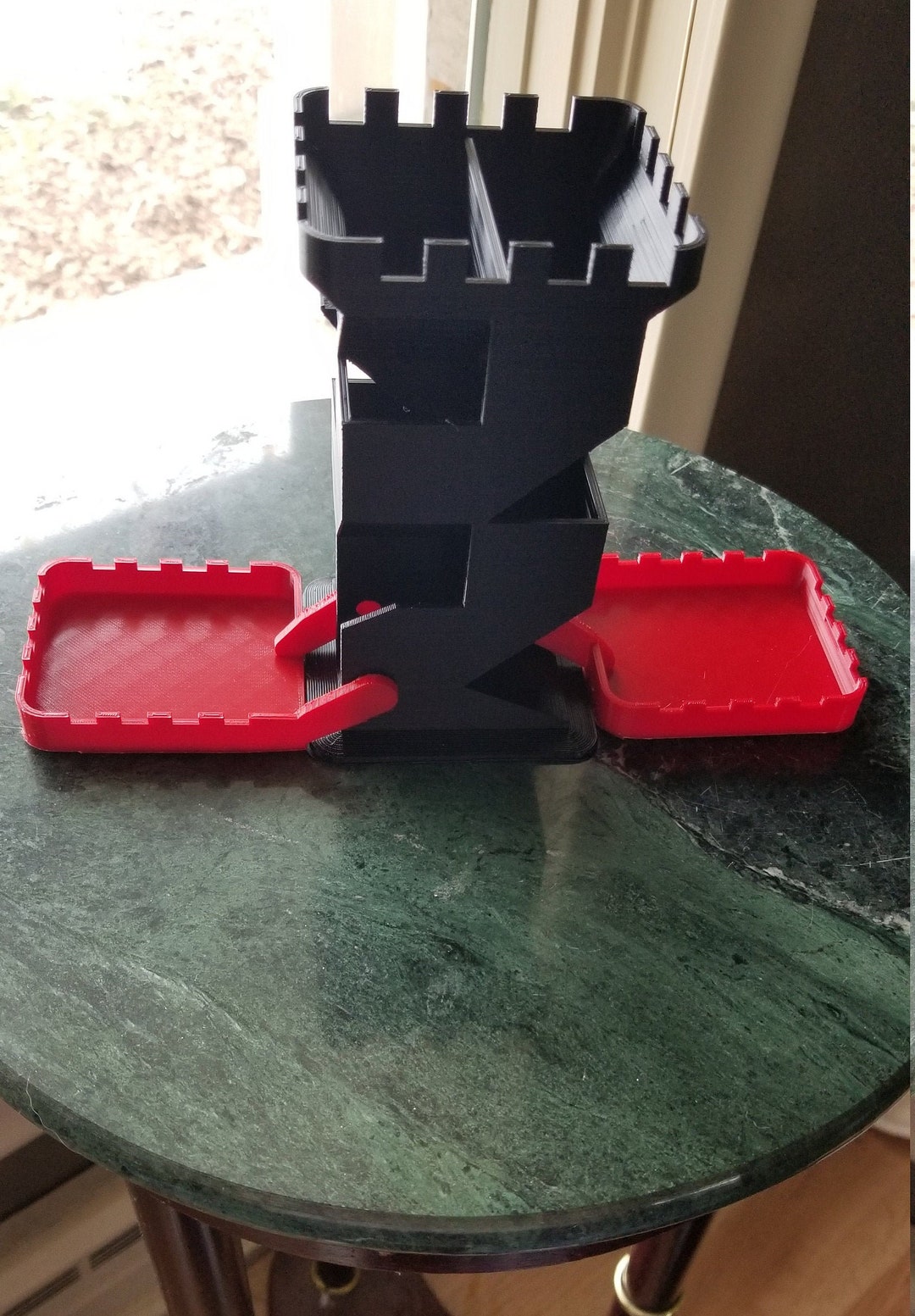 New Dice Rolling Tower With Folding Trays Deep Red - Etsy