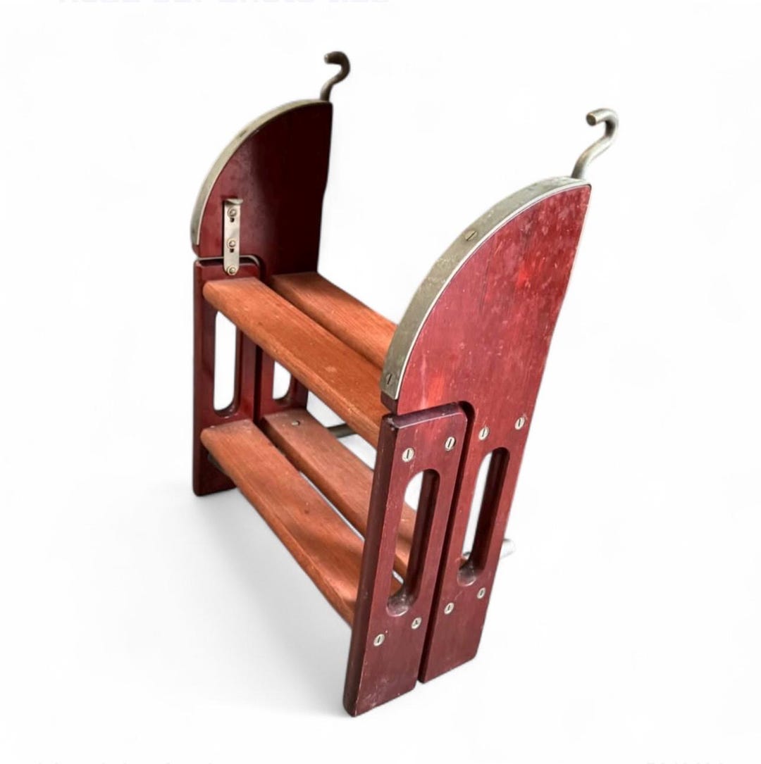 Vintage Teak Boat Ladder | Coastal Nautical Beach House Wall Decor - Etsy