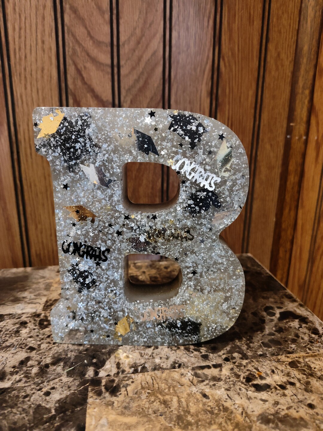 Handmade Letter Keepsake Resin Art Memoralila Home Decor Resin Letter ...