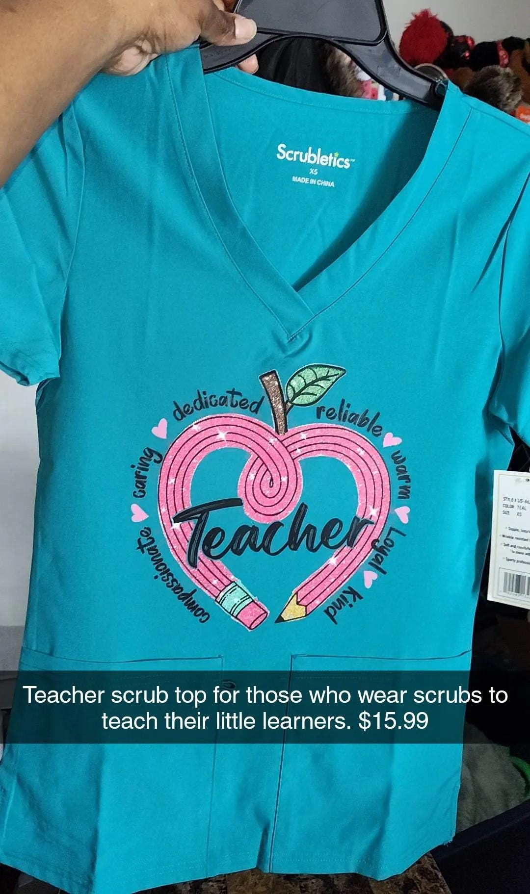 Teacher Scrub Top / Professional Uniform / Urban Clothing / Customized ...