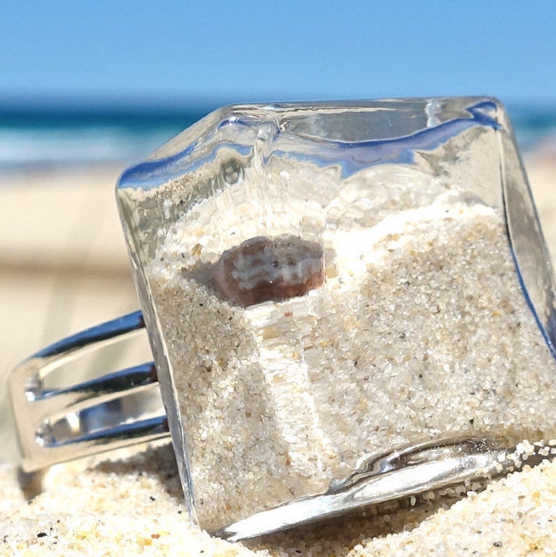 Sand Ring Beach Sand Jewelry Beach Wedding Ring Mermaid - Etsy