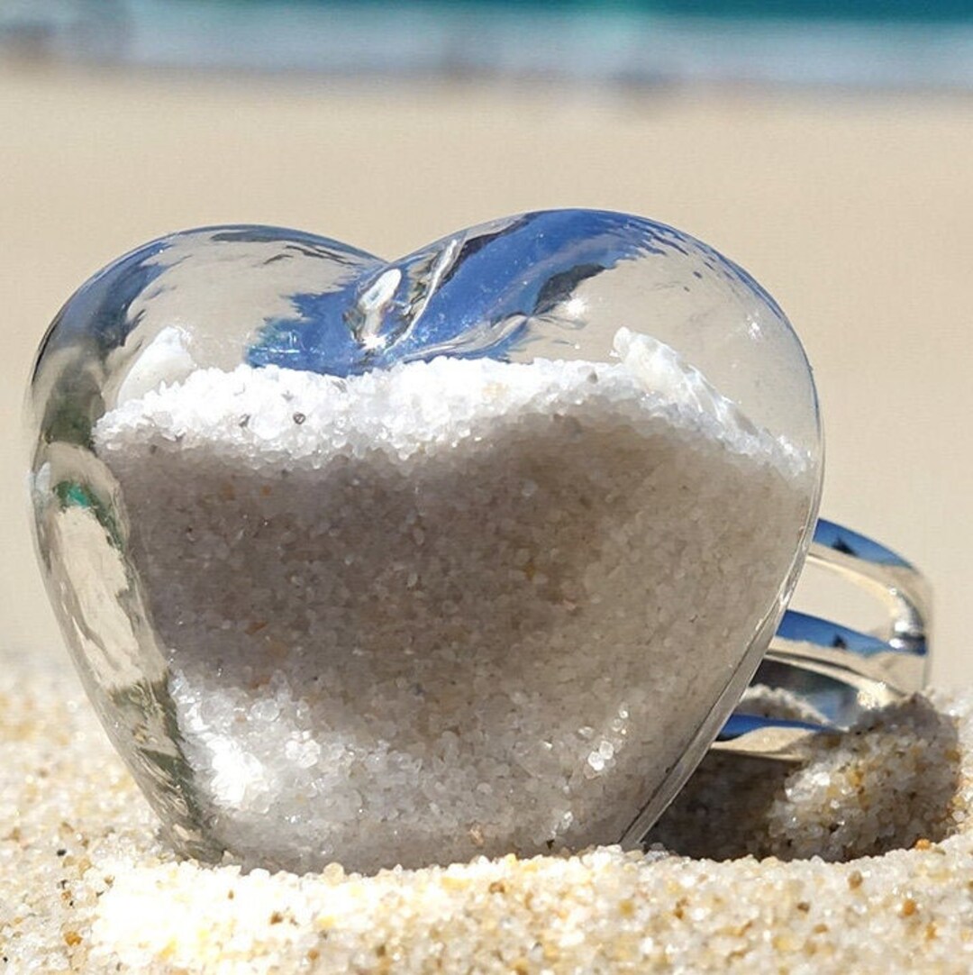 Heart Shaped Whitehaven Beach Sand Ring, Whitehaven Beach Sand Ring ...
