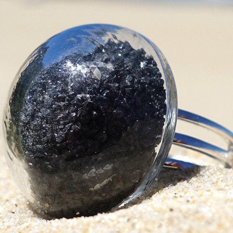 Sand Dune Dome Ring, Turquoise Sand Ring, Coastal Jewelry, 925 Silver ...