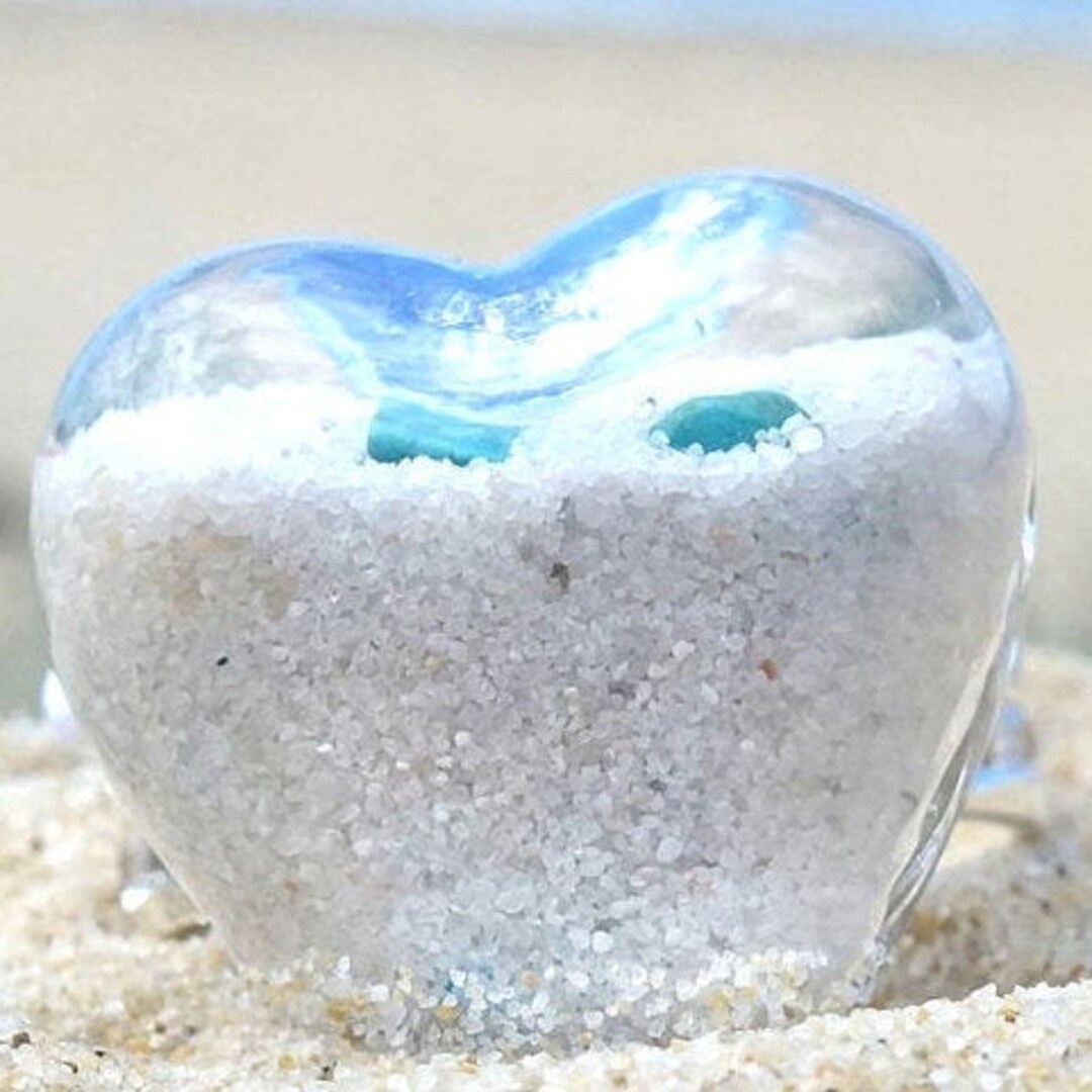 Heart Shape Dune Sand Ring, Turquoise Sand Ring, Coastal Jewelry, 925 ...
