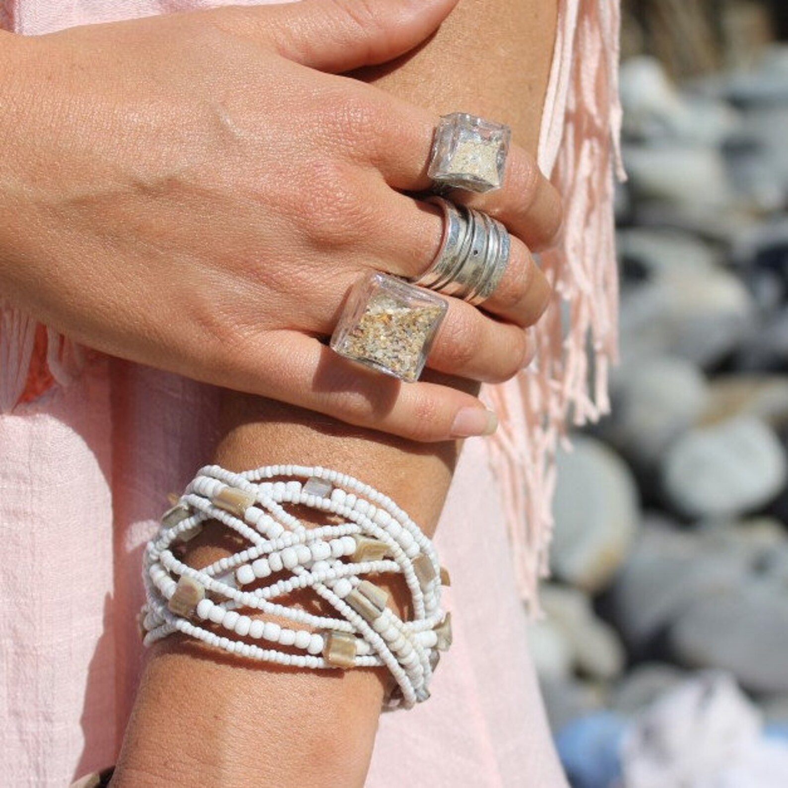 Beach Sand Ring, Women’s Boho Jewellery, Statement Jewelry, Surfer ...