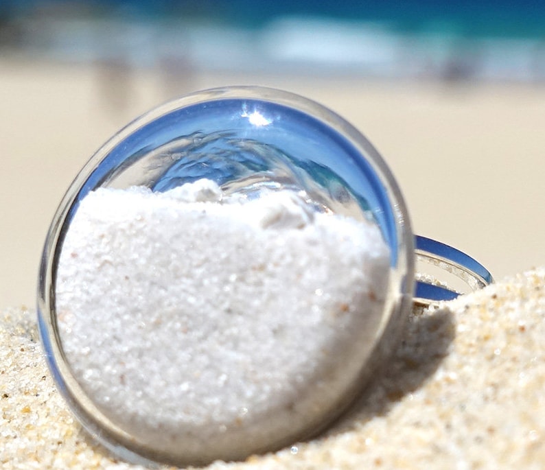 Sand Ring, Ocean Beach Ring, Terrarium Jewelry, Moving Jewellery ...