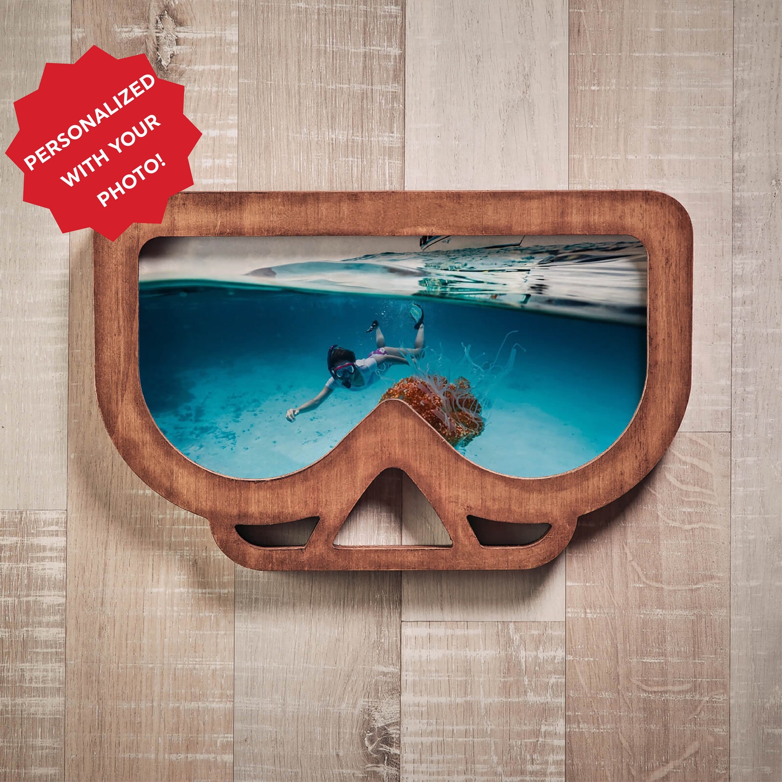 Scuba Diver Gift Underwater wall art personalized with your | Etsy