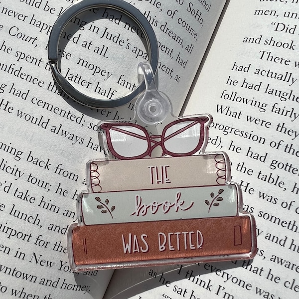 Bookish Keychain - Etsy
