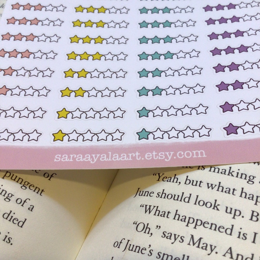 Star Ratings Sticker Sheet, Journaling Stickers, Planner Stickers ...