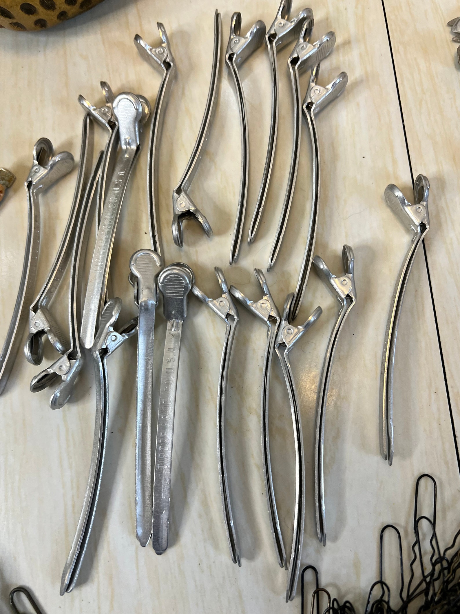 Vintage 1950s-60s Aluminum Hair Clip Lot: Retro Hair Accessories - Etsy