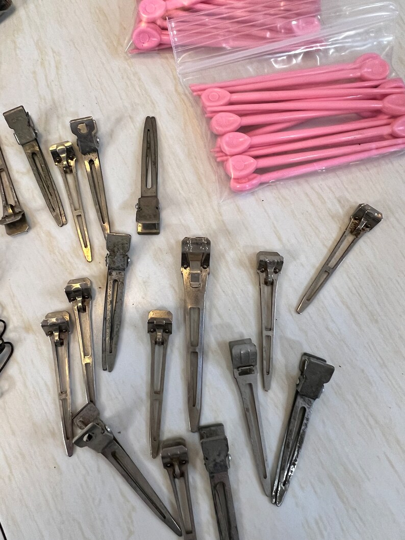 Vintage 1950s-60s Aluminum Hair Clip Lot: Retro Hair Accessories - Etsy