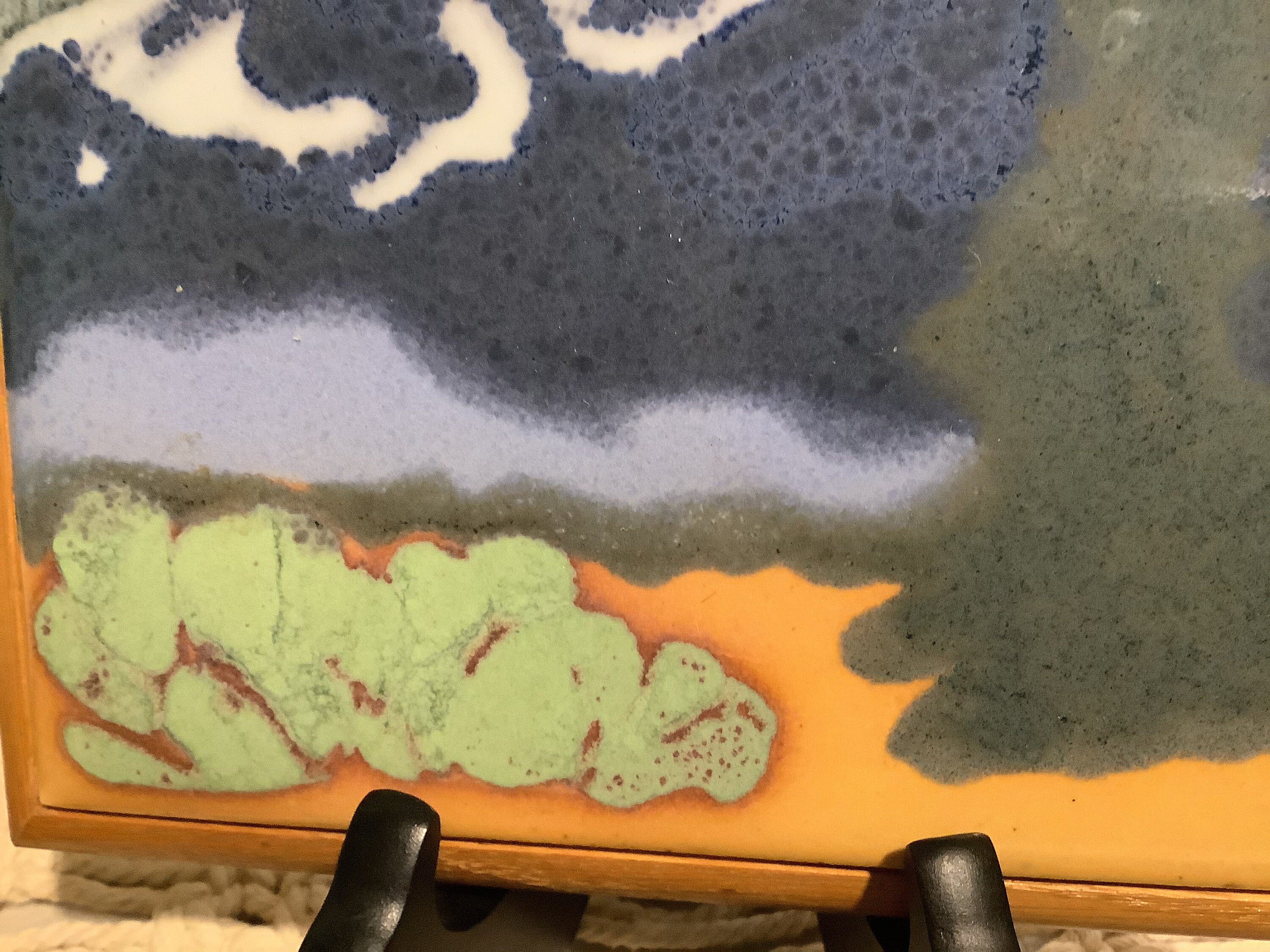 Vintage Artist Signed Paul Lewing Tile Trivet Hand Painted | Etsy