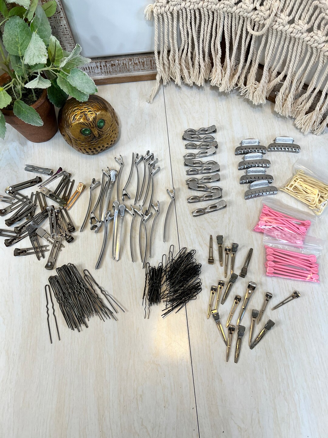Vintage 1950s-60s Aluminum Hair Clip Lot: Retro Hair Accessories - Etsy