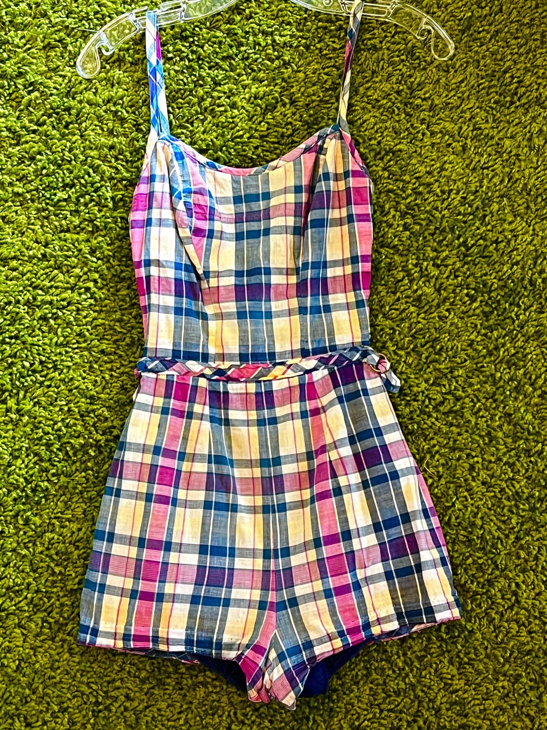 Vintage MCM 50s-60s Catalina Bathing Suit/romper/playsuit Navy Check ...