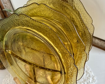 Yellow Glass Plates - Etsy