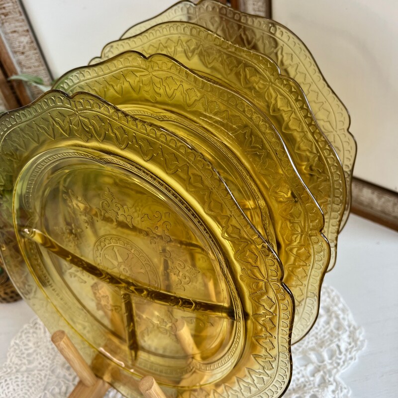 Yellow Glass Plate - Etsy