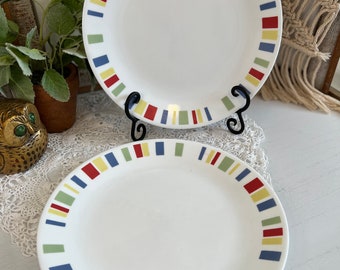 Corelle Rainbow Plates - Etsy