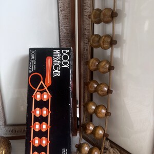 Vintage 1970s/80s Wooden Bead Back Massager by Dynamic Classics/w ...