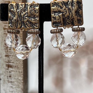 Dabby Reid Vintage Clip on Earrings/goldtone/bronze Hammered With ...
