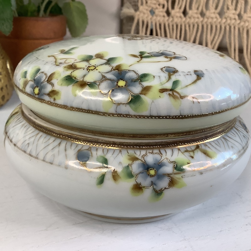 Porcelain Powder Box - Etsy