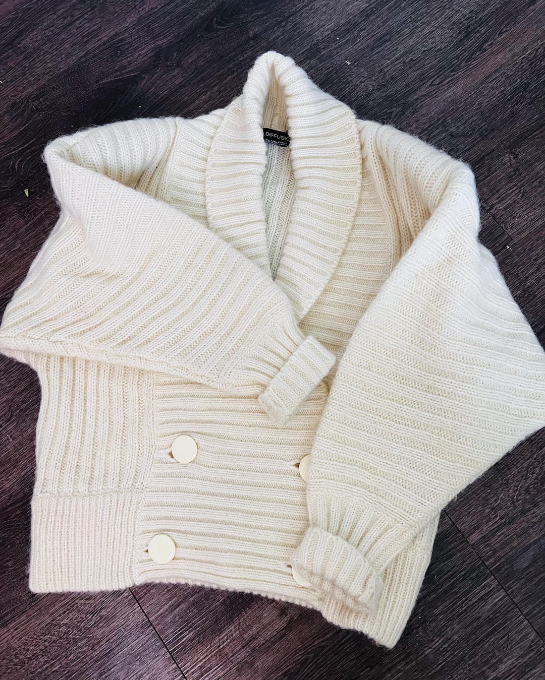 IB Diffusion 1980s/90s Vintage Wool/mohair Sweater Cardigan Jacket ...