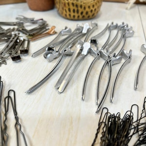Vintage 1950s-60s Aluminum Hair Clip Lot: Retro Hair Accessories - Etsy