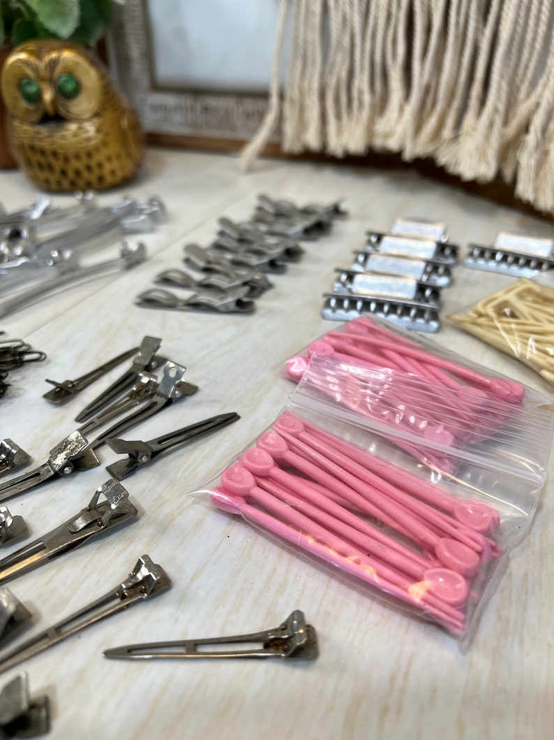 Vintage 1950s-60s Aluminum Hair Clip Lot: Retro Hair Accessories - Etsy