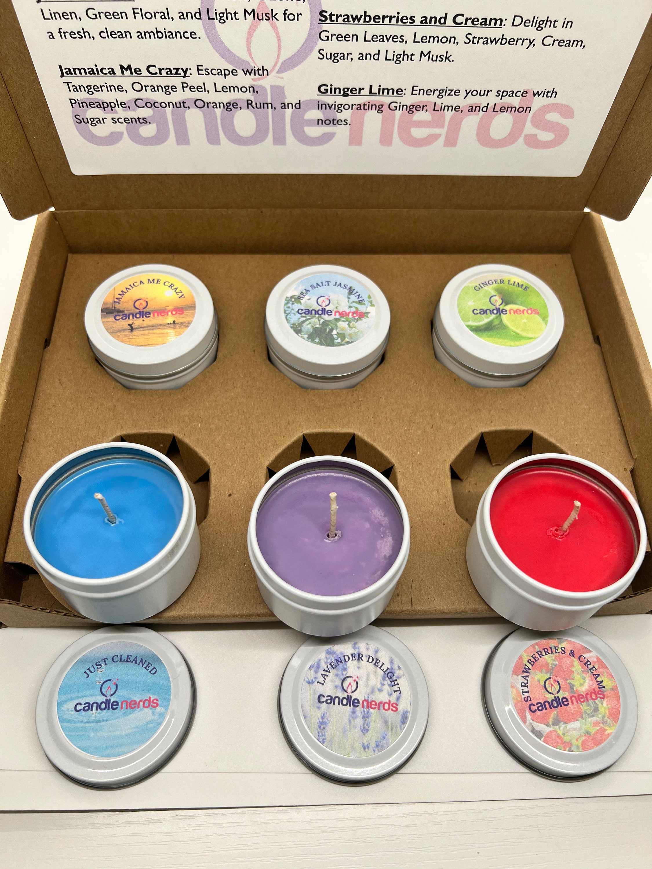 Best Sellers/scent Sampler Pack/soy Candles/2 Oz Tins/gift Set/soy Wax ...