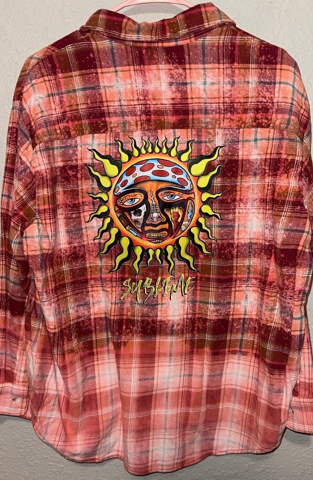 Bleached Out Flannel Sublime - Etsy