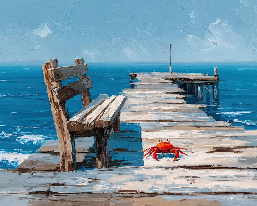 PIERS END: Hand Painted Oil on Canvas by Leonid Afremov Gallery - Etsy