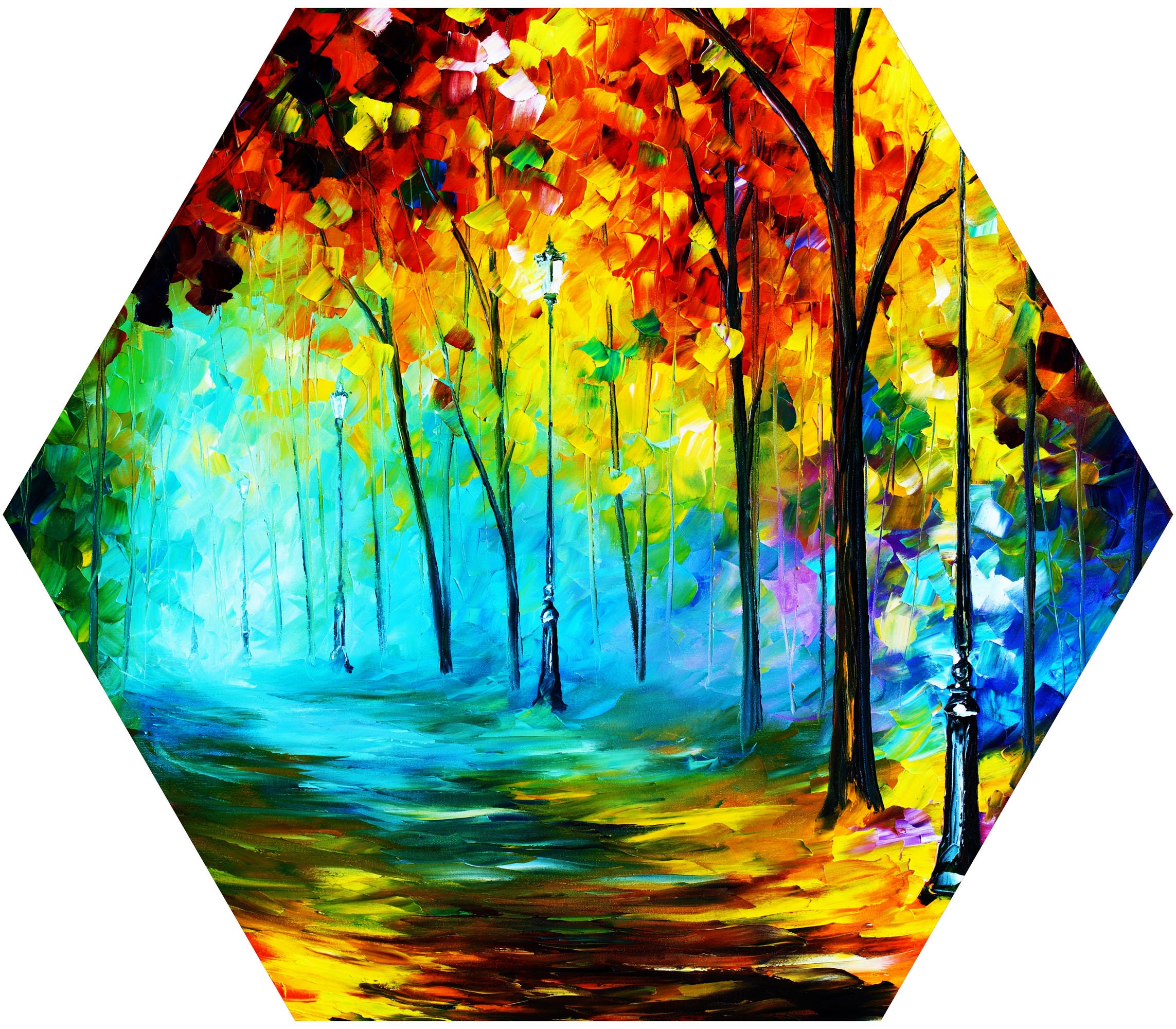 Hexagon Wall Art Prints by Leonid Afremov - Etsy
